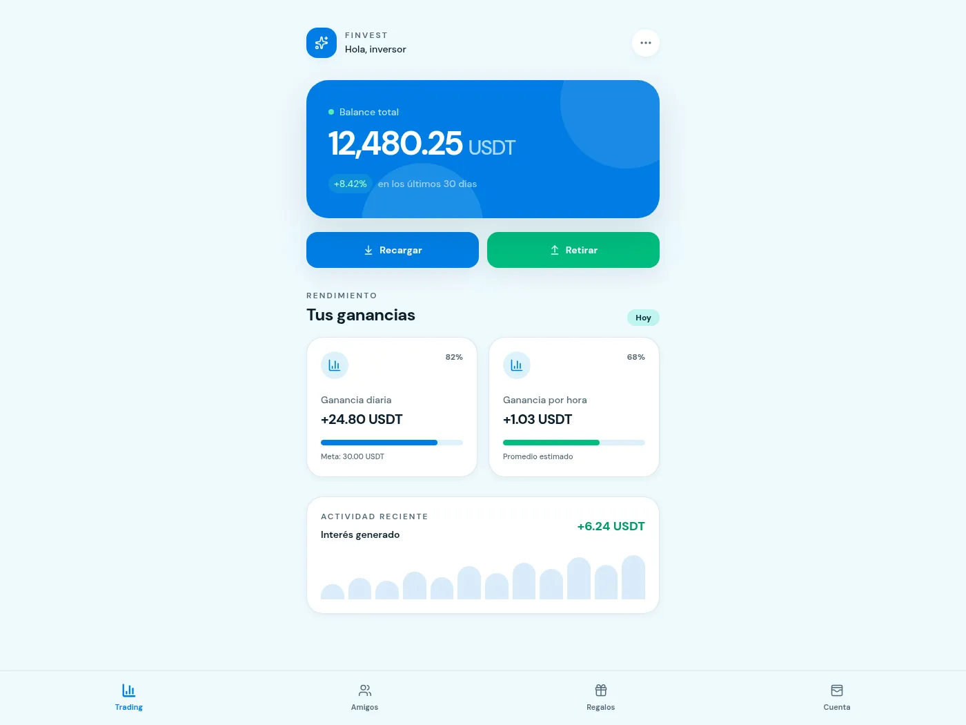 FinVest Mini App UI