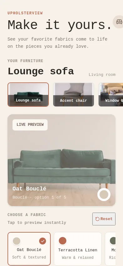 UpholsterView