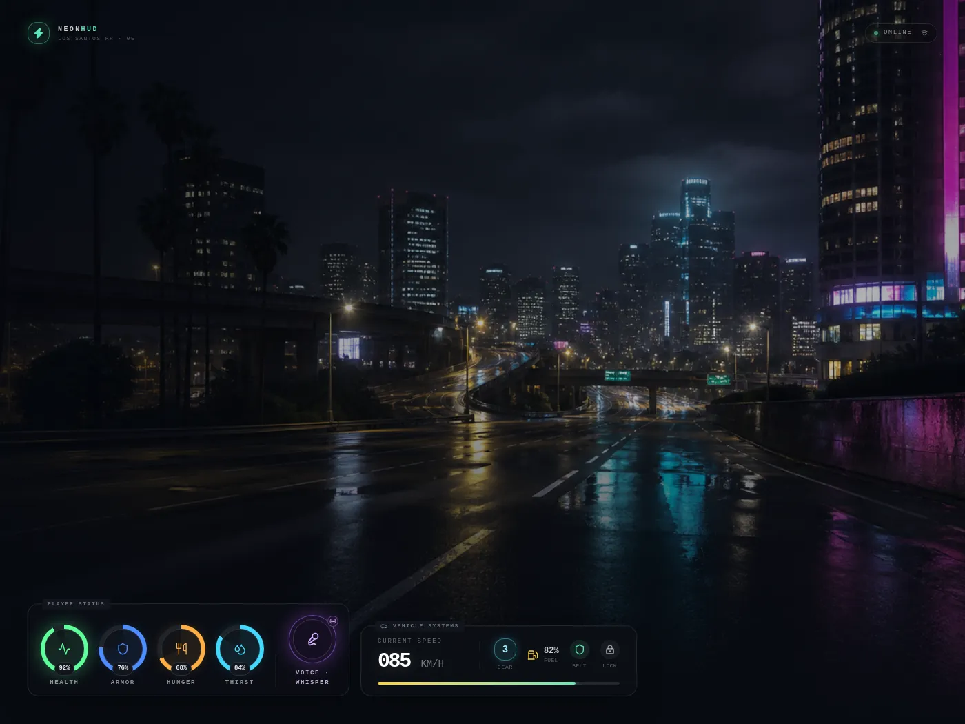 NeonHUD for FiveM RP
