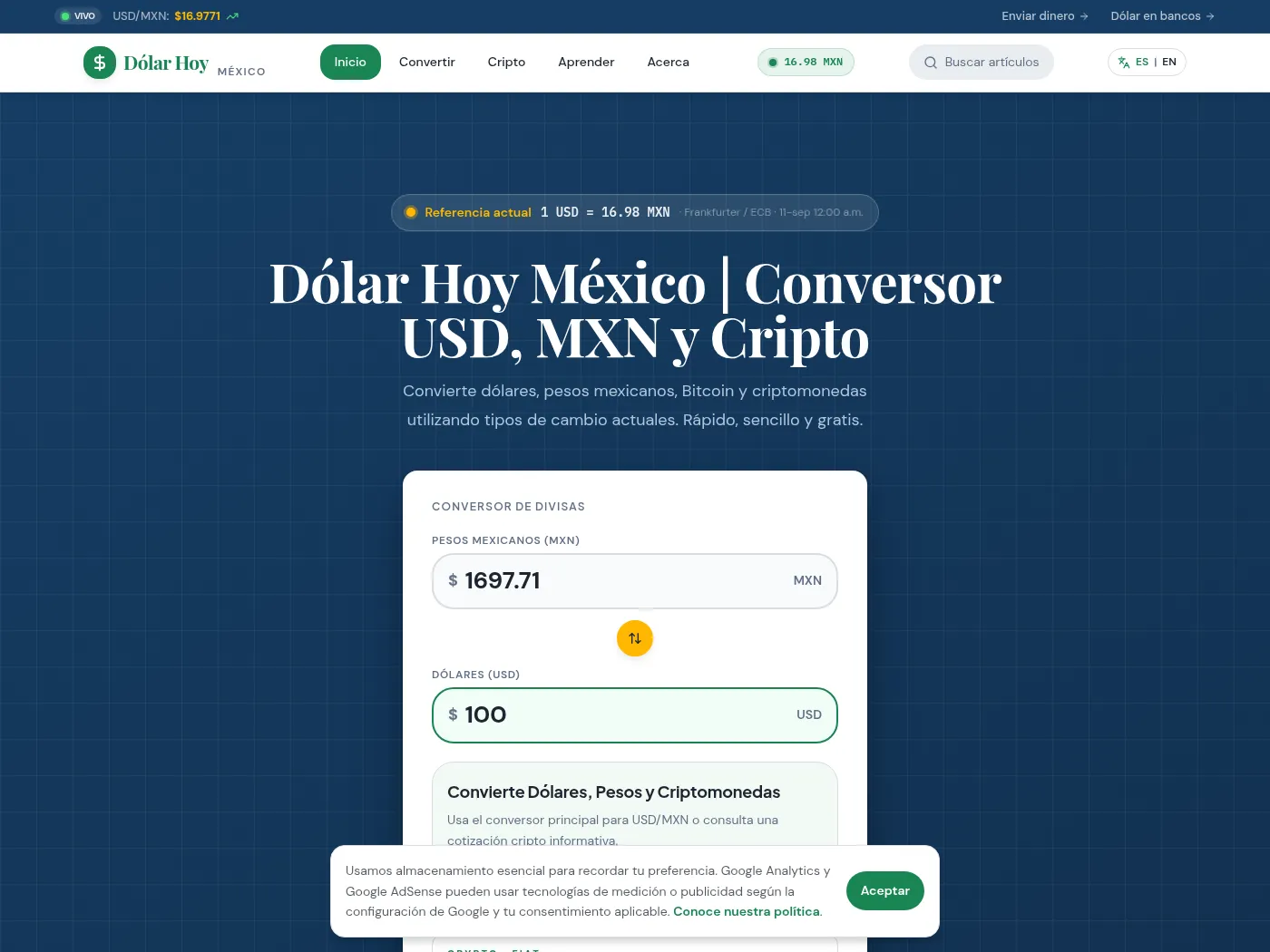 Dólar Hoy México