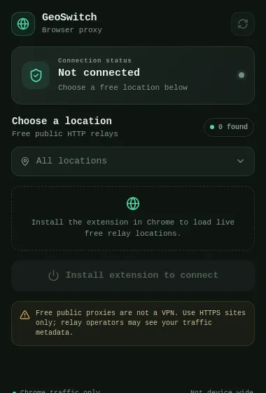 GeoSwitch VPN Extension
