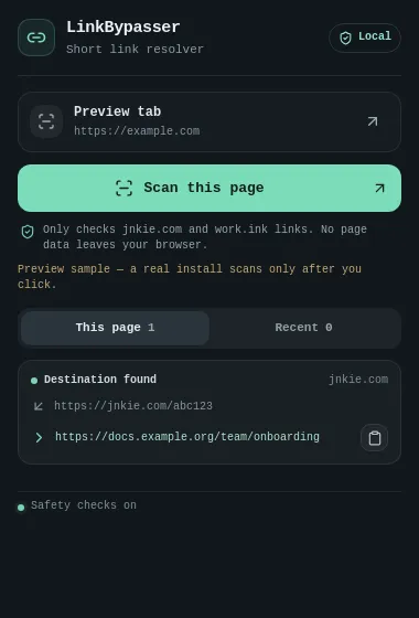 ShortLink Resolver Extension
