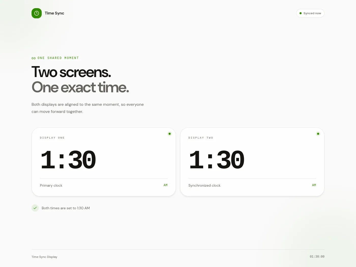 Time Sync Display