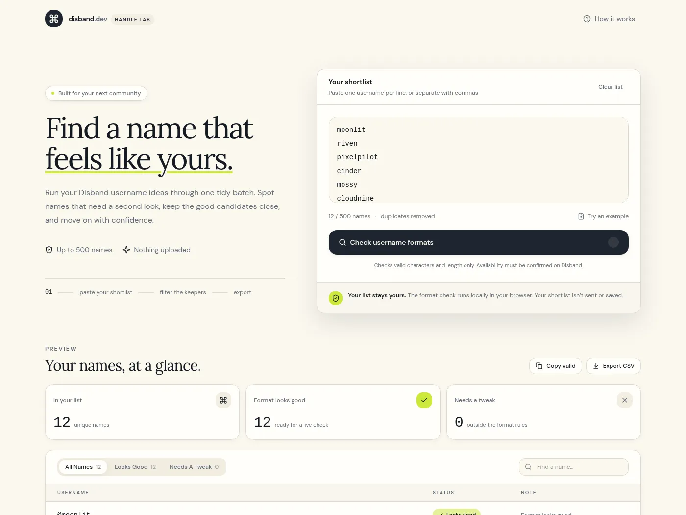 Bulk Username Checker