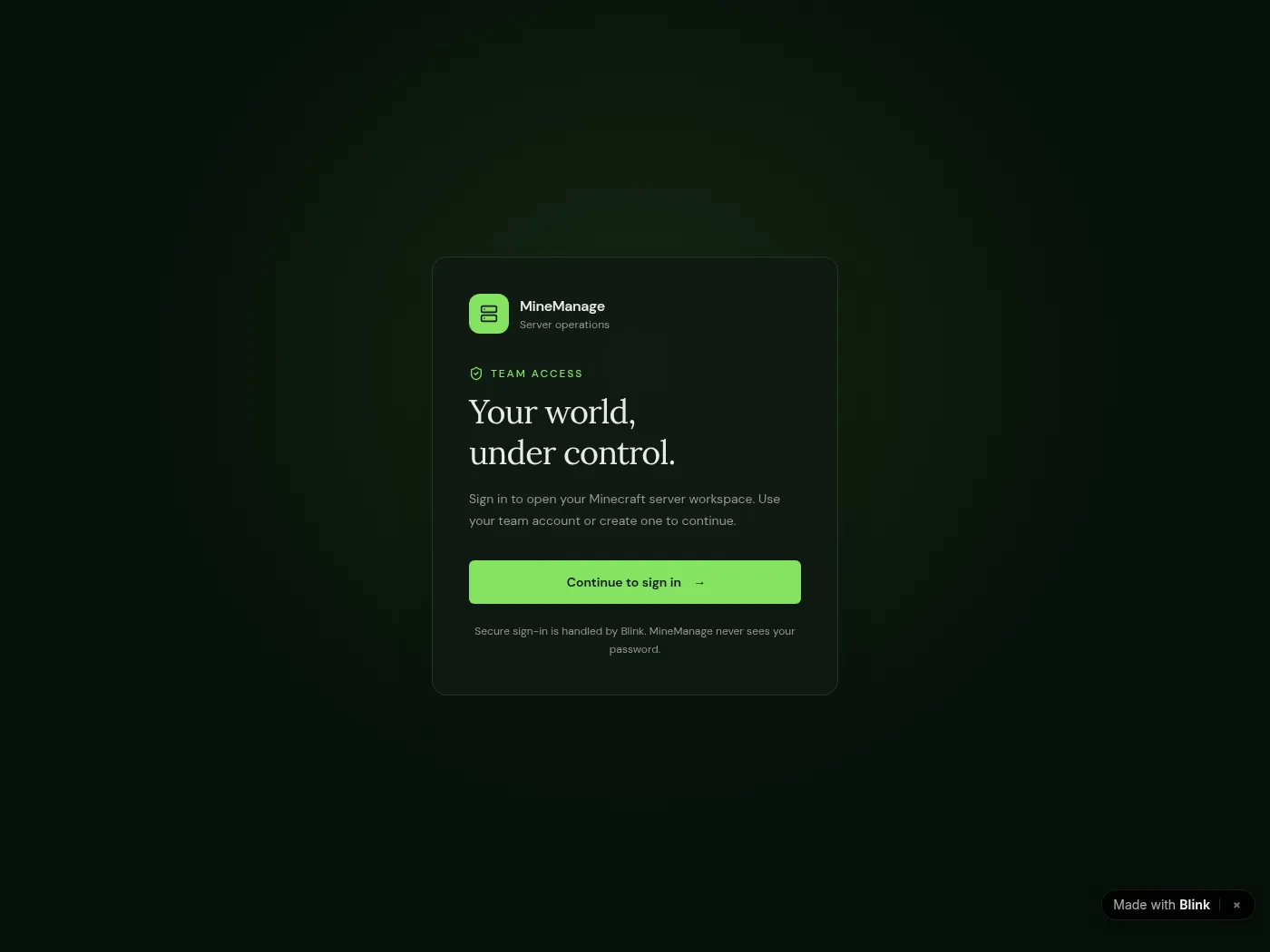 MineManage Console