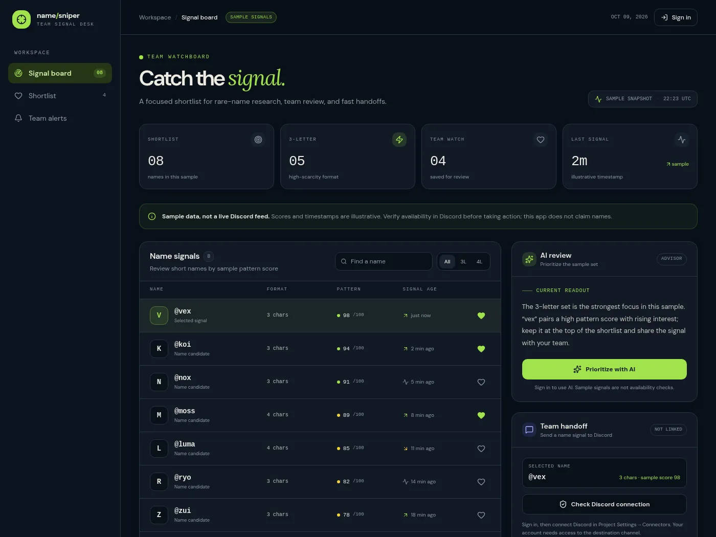Discord Name Sniper
