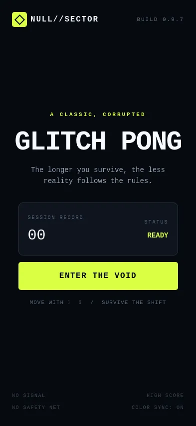 Glitch Pong Revolution