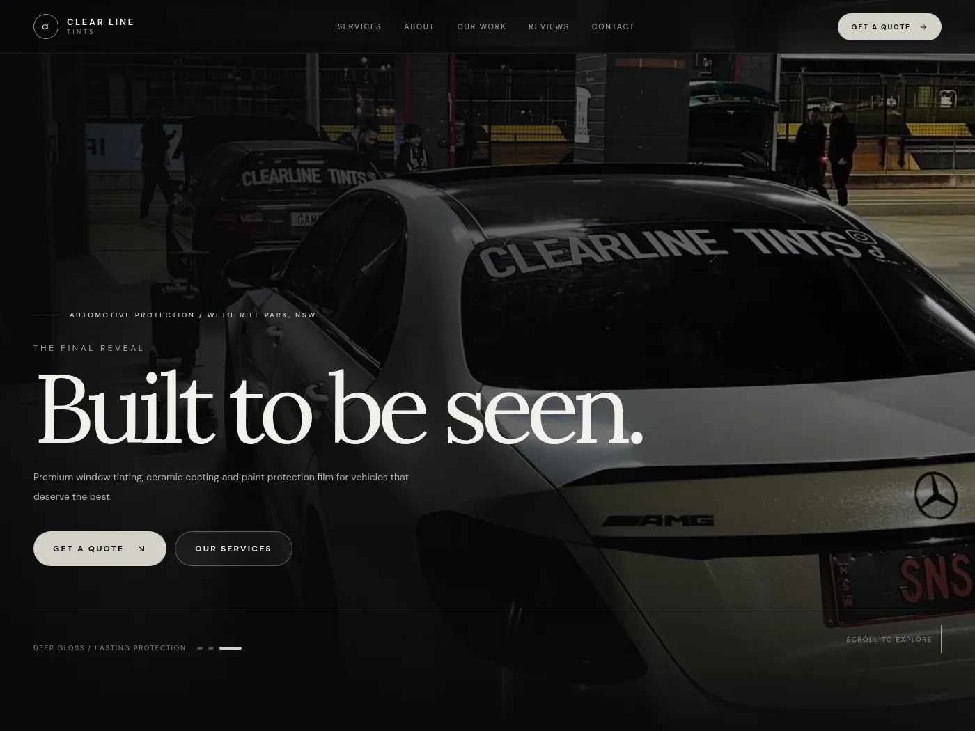 Clear Line Tints Website