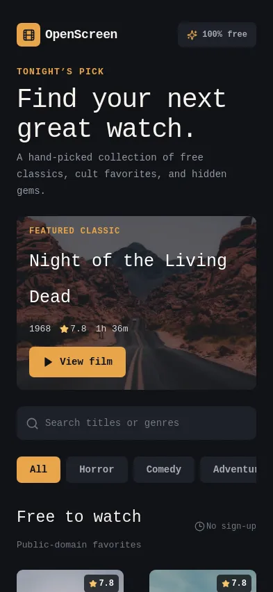Free Movie Explorer