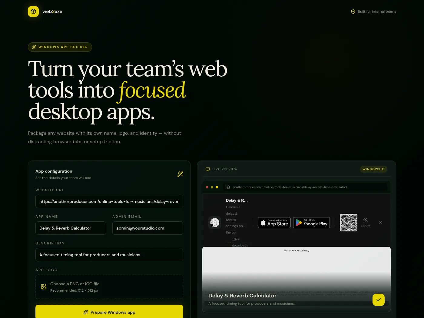 Web2Exe Converter