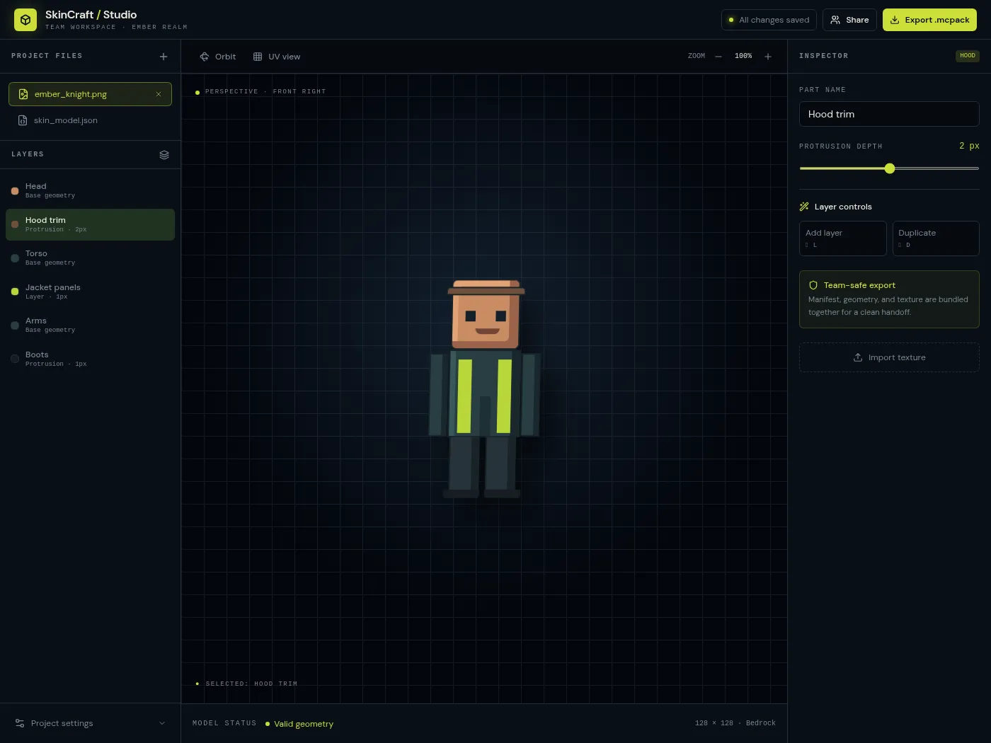 SkinCraft 3D Editor