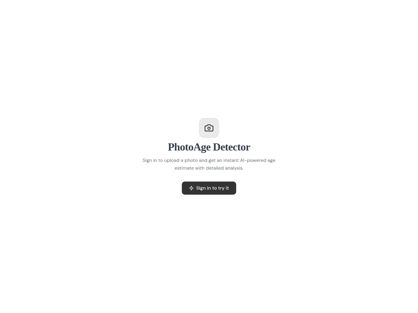 PhotoAge Detector