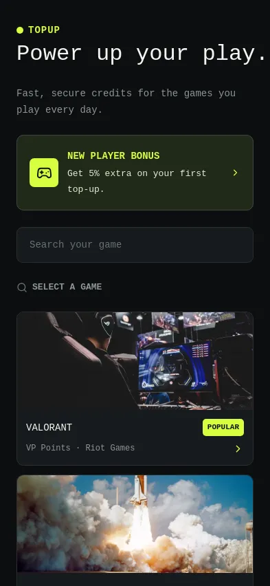 TopUp Game Wallet