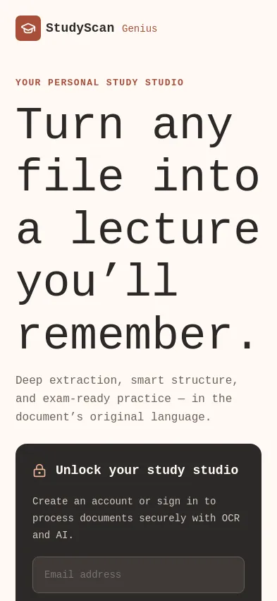 StudyScan Genius