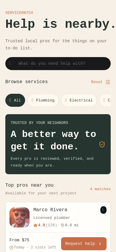ServiceMatch Mobile