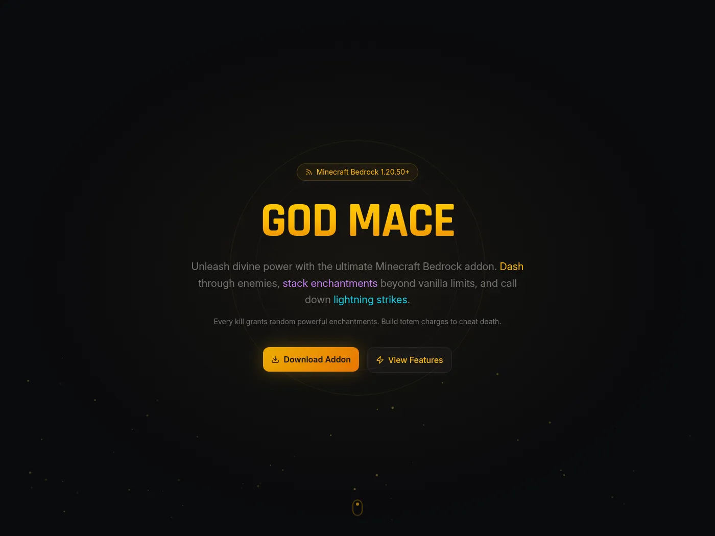 God Mace Minecraft Addon