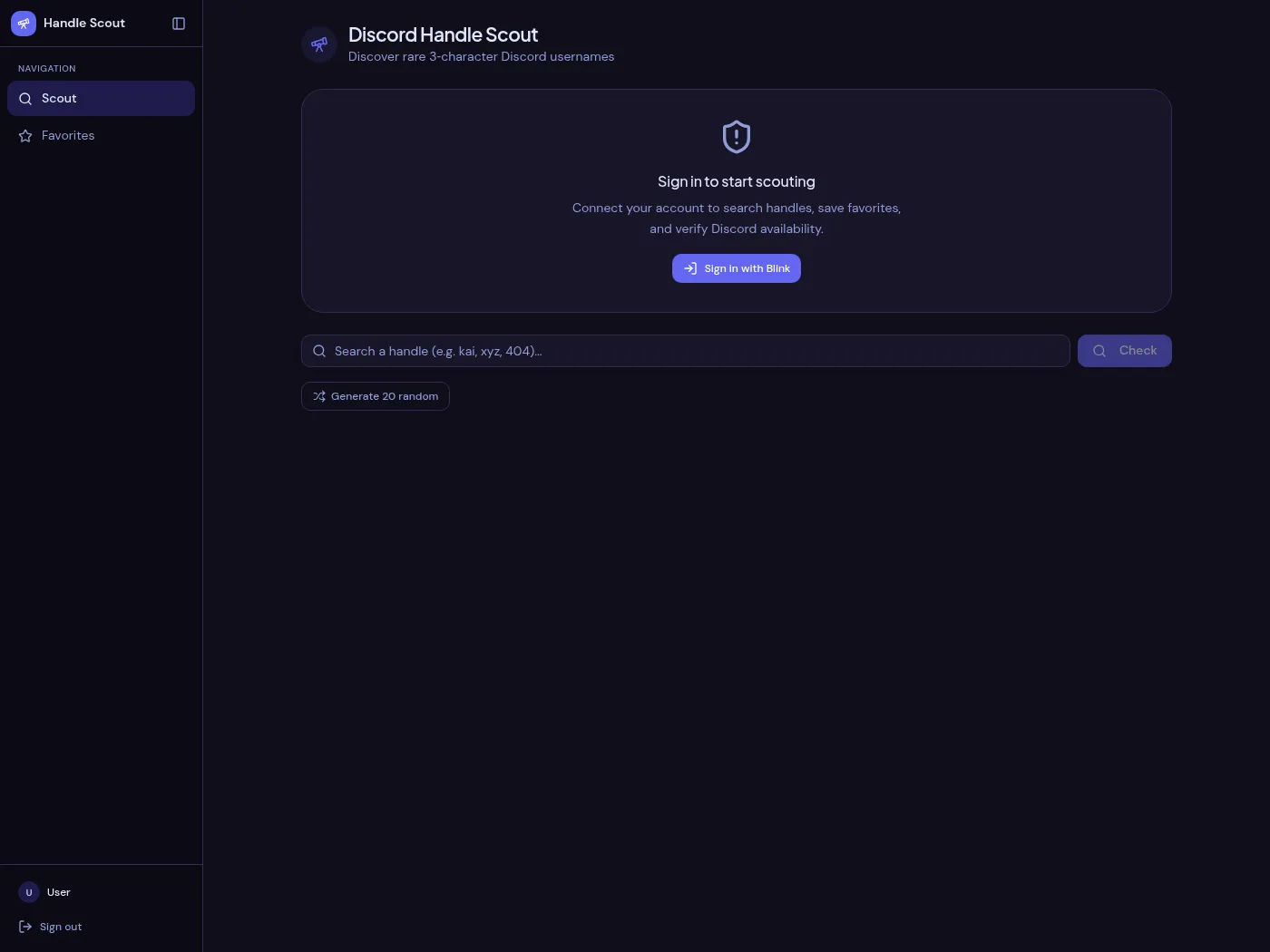 Discord Handle Scout