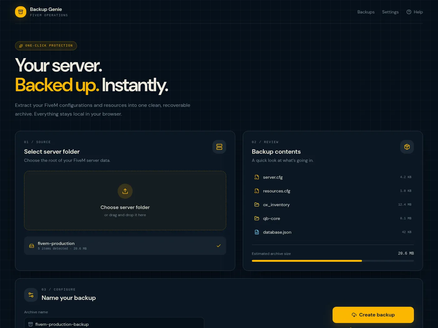 FiveM Backup Genie