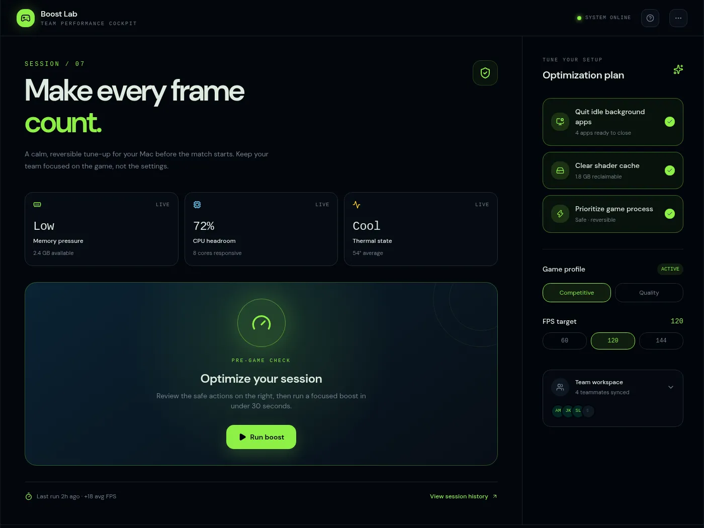 Mac FPS Booster