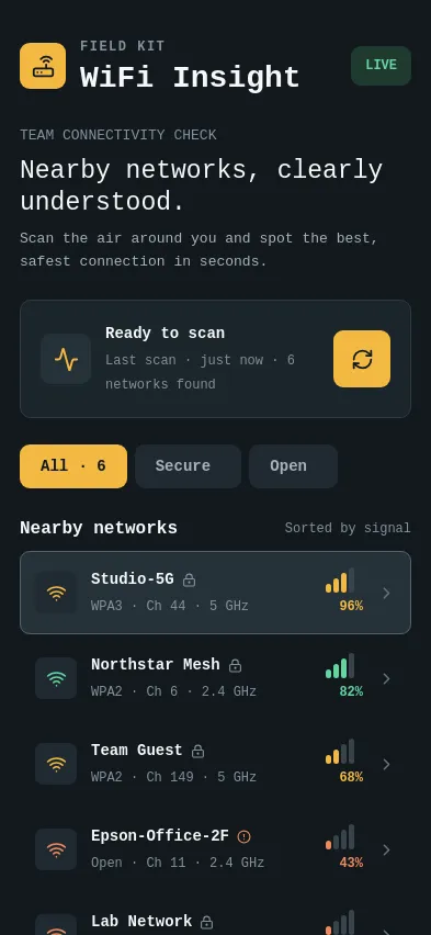 WiFi Insight Scanner