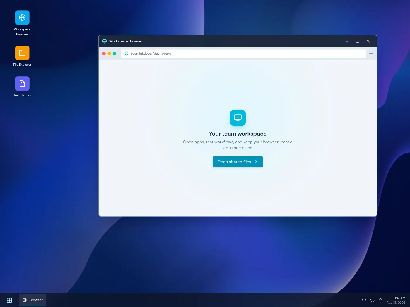 Win10 Browser Workspace