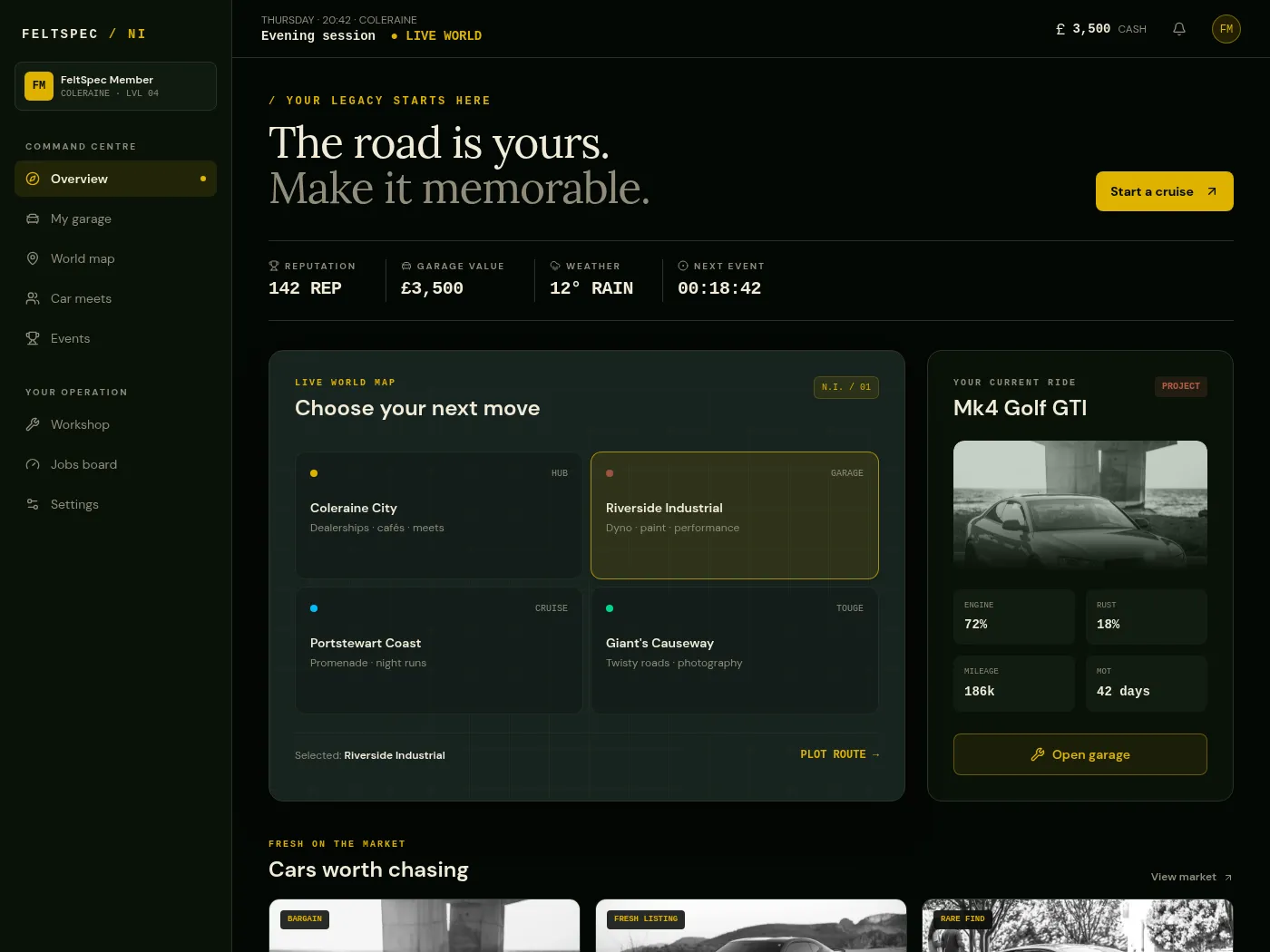 FeltSpec NI Car Culture Sim