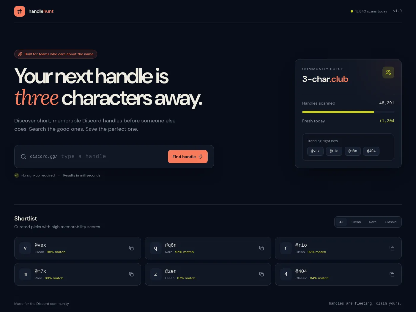 Discord Handle Finder