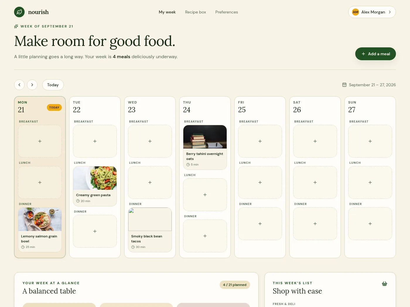 Smart Meal Planner