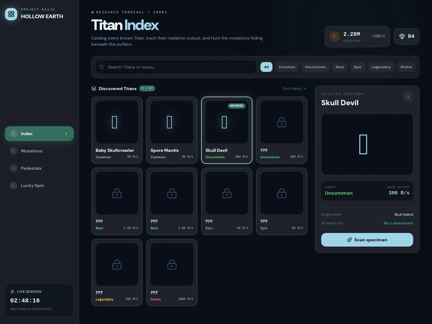 Kaiju UI Revamp