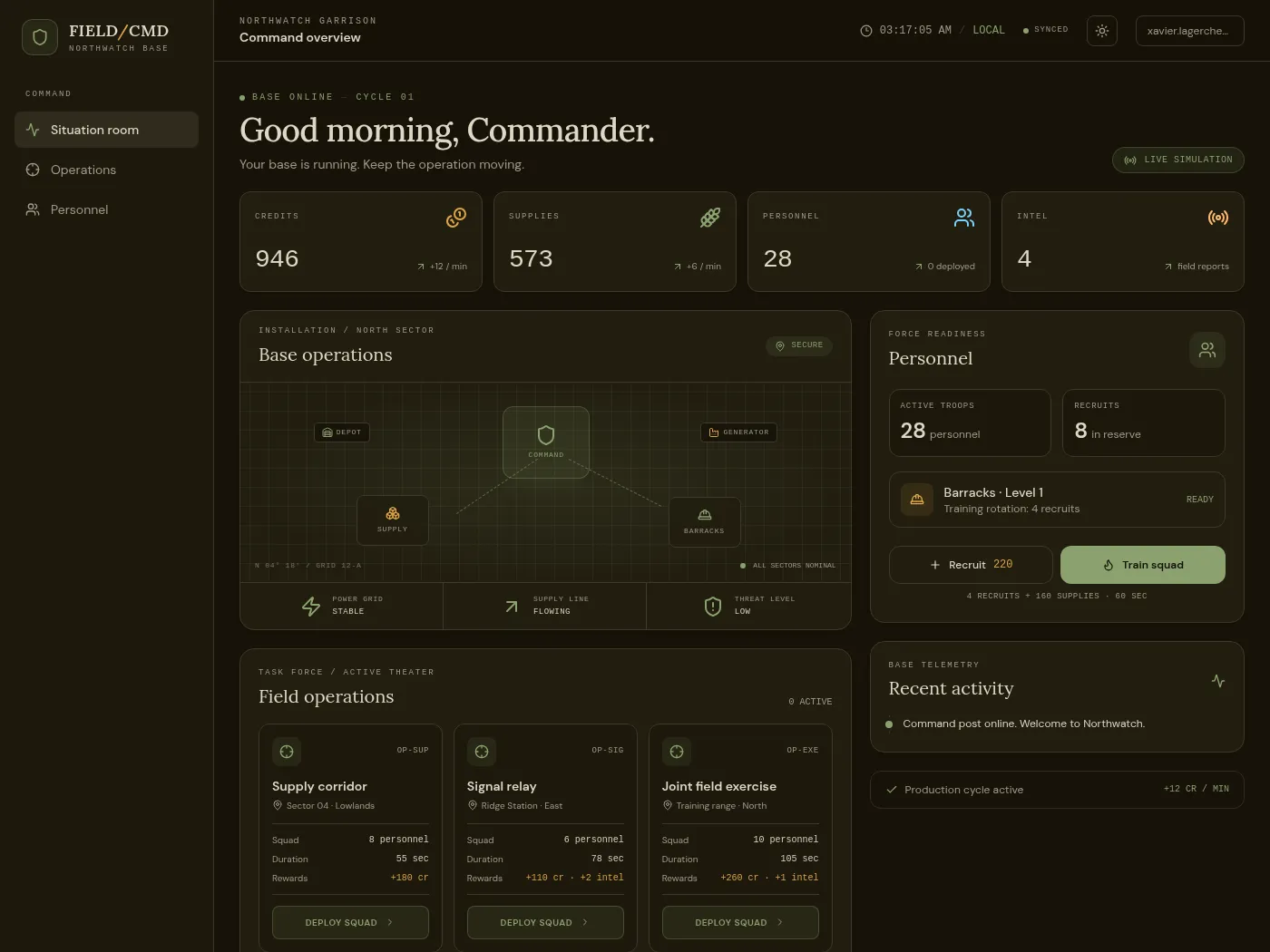 Idle Command HQ