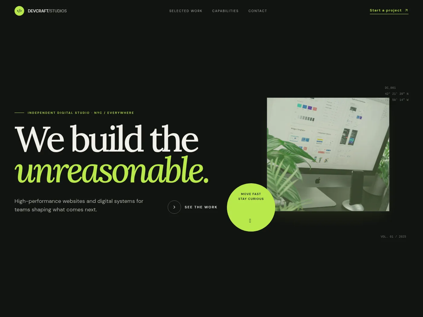 DevCraft Futuristic Web