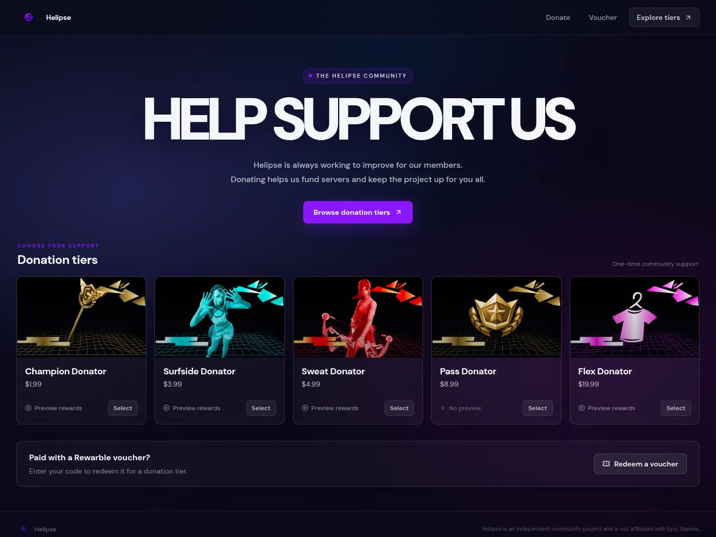 Helipse Donation Page