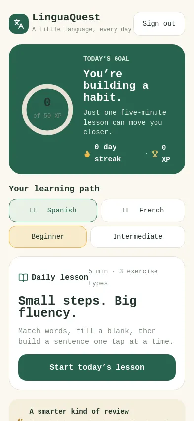 LinguaQuest App