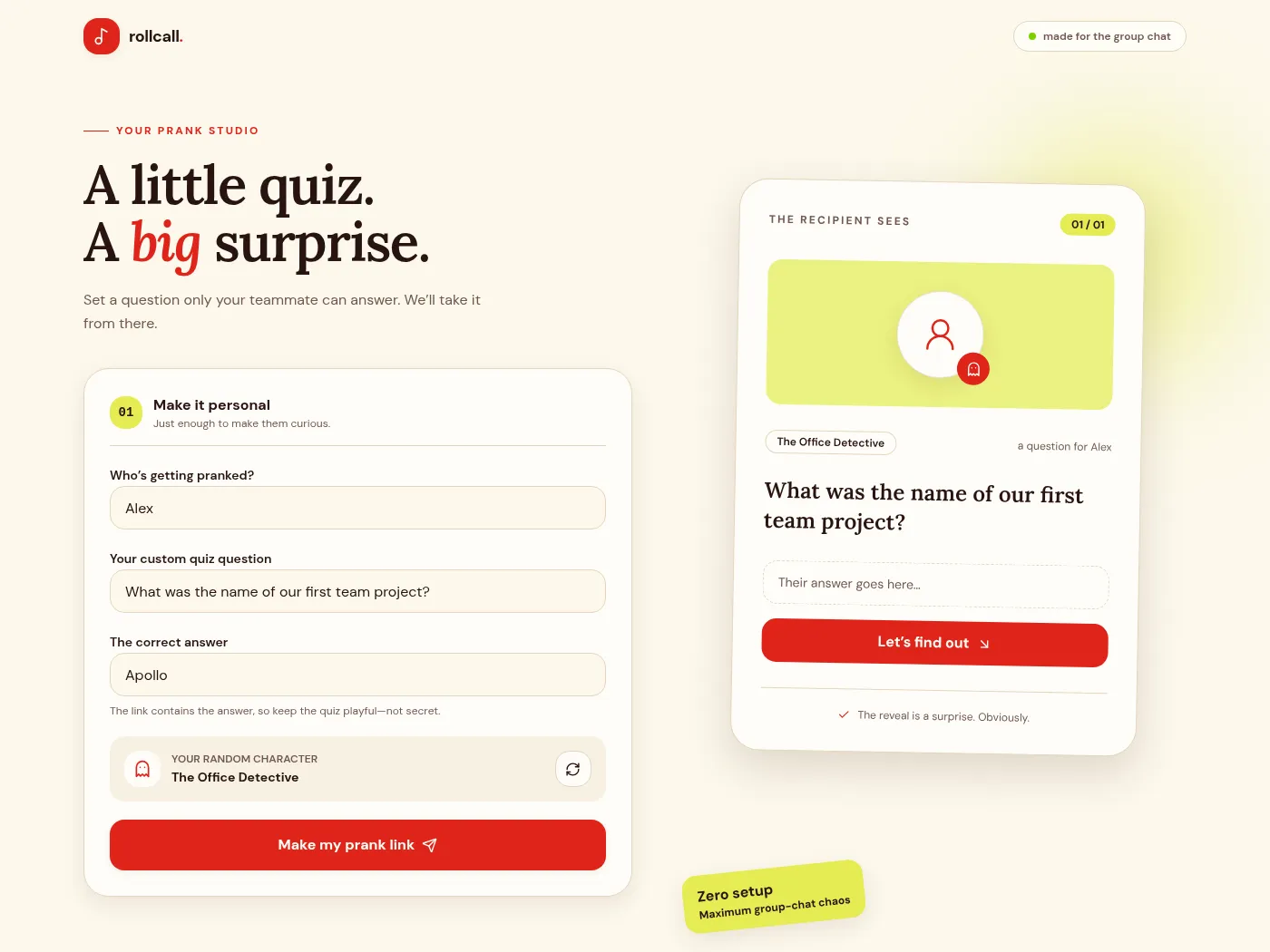 RickRoll Prank Generator