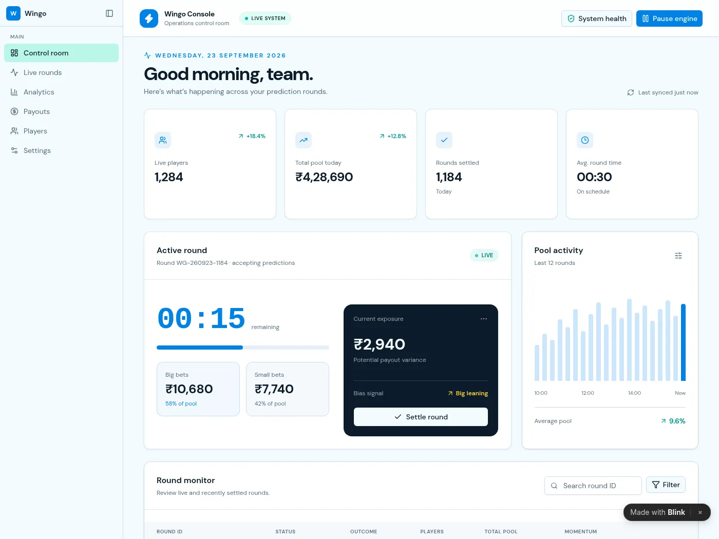 Wingo Admin Console