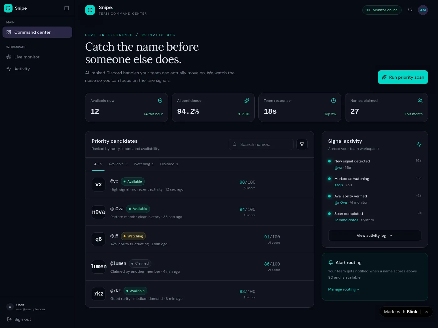 Discord Name Snipe AI