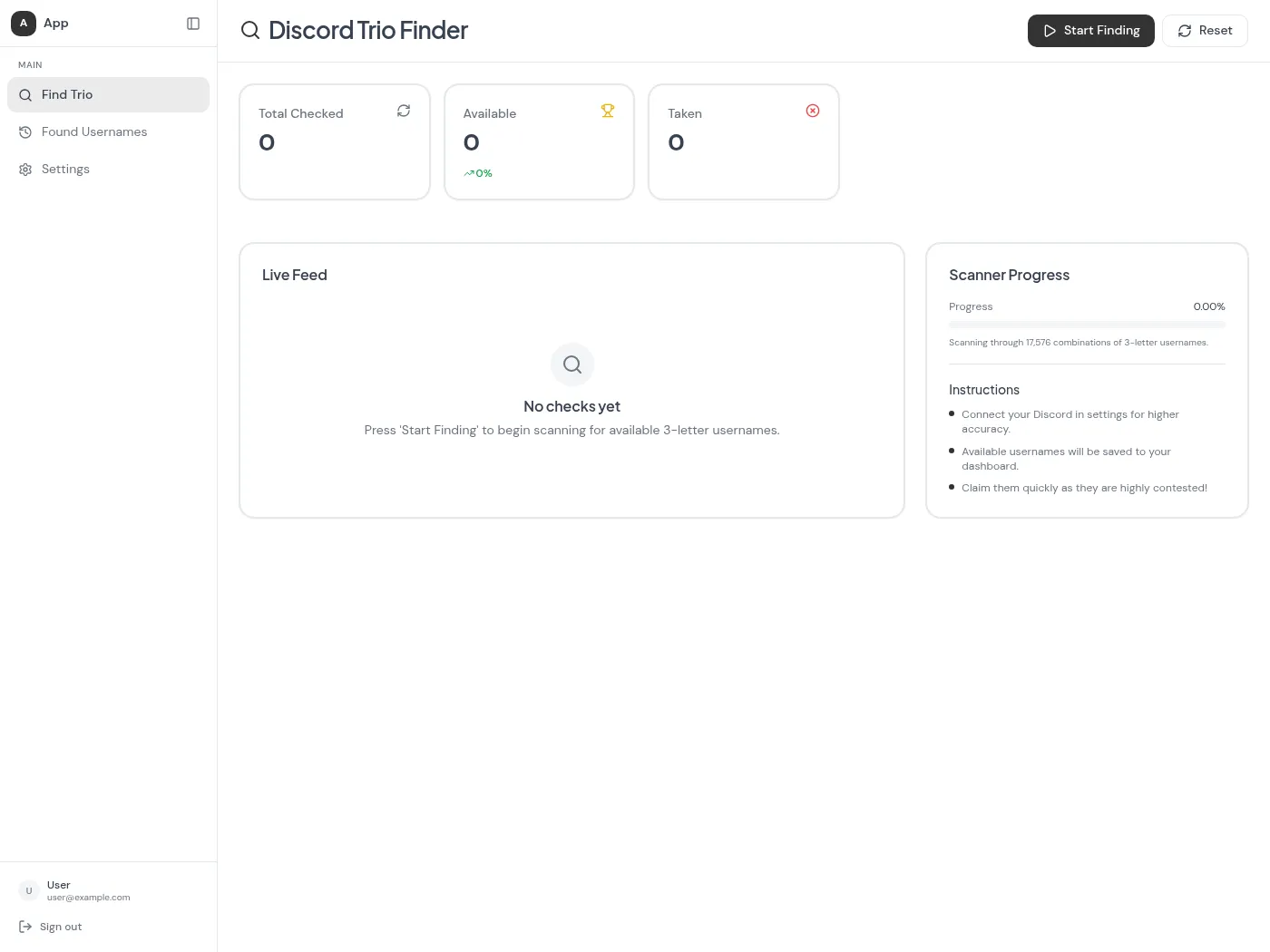 Discord Trio Finder