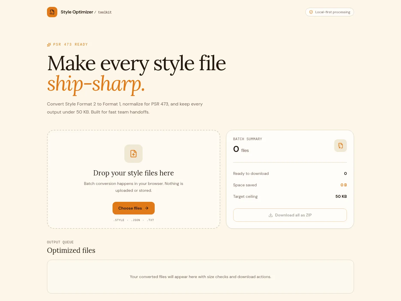 Style Optimizer Toolkit