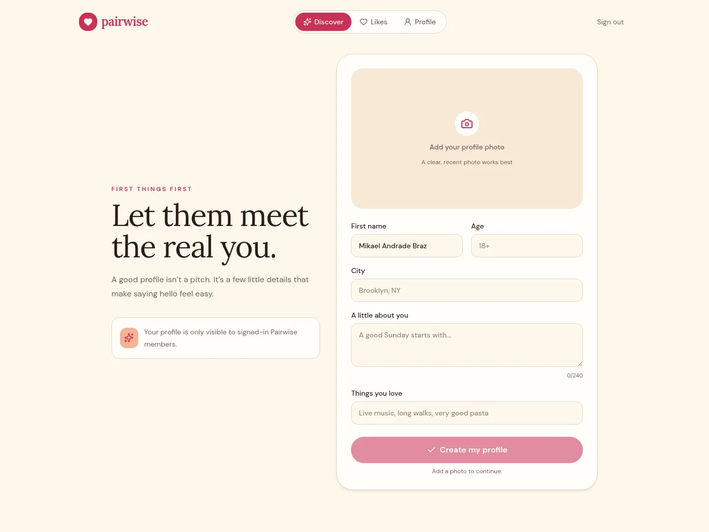 SwipeMatch Dating App