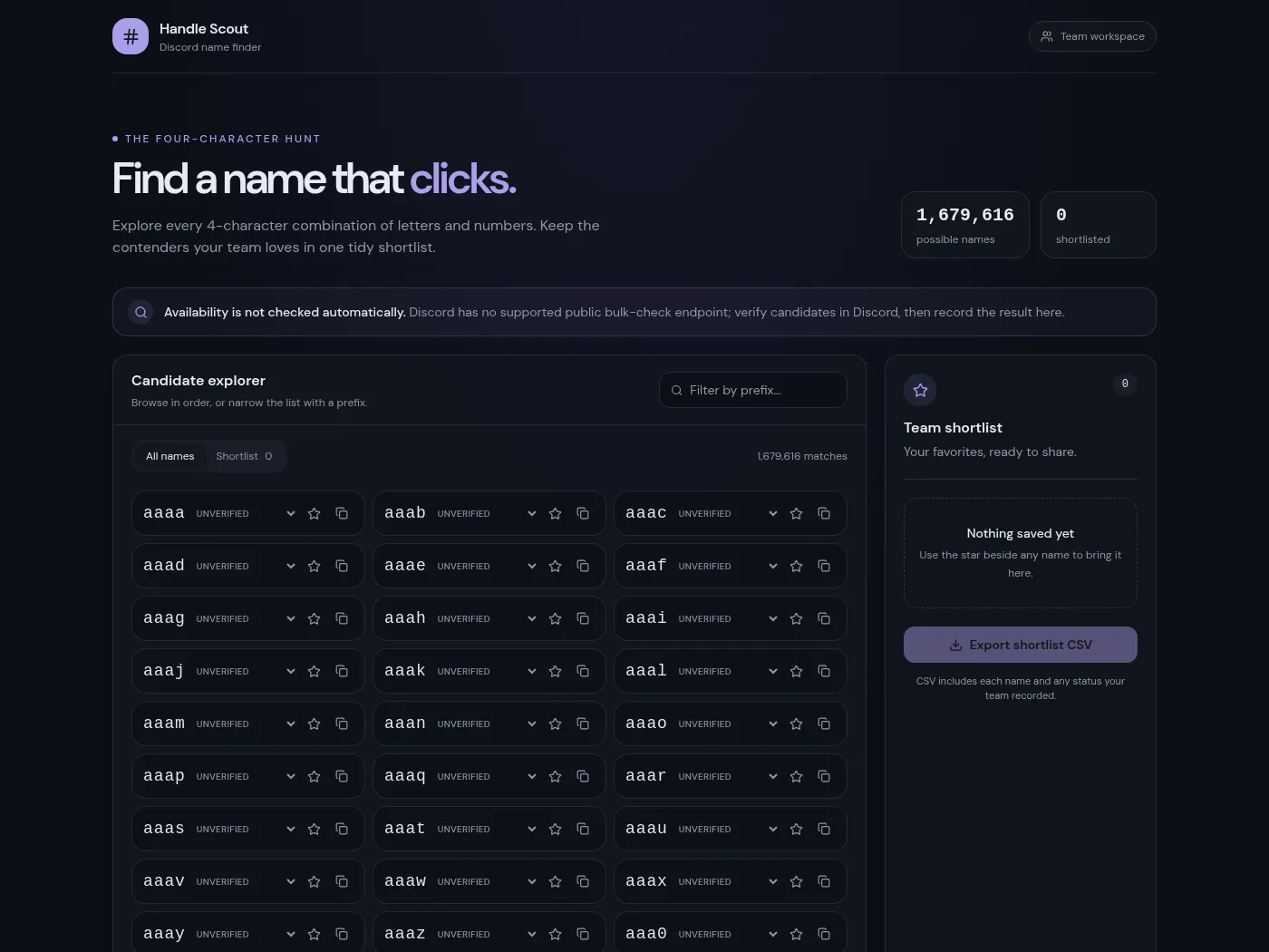 Discord Name Finder