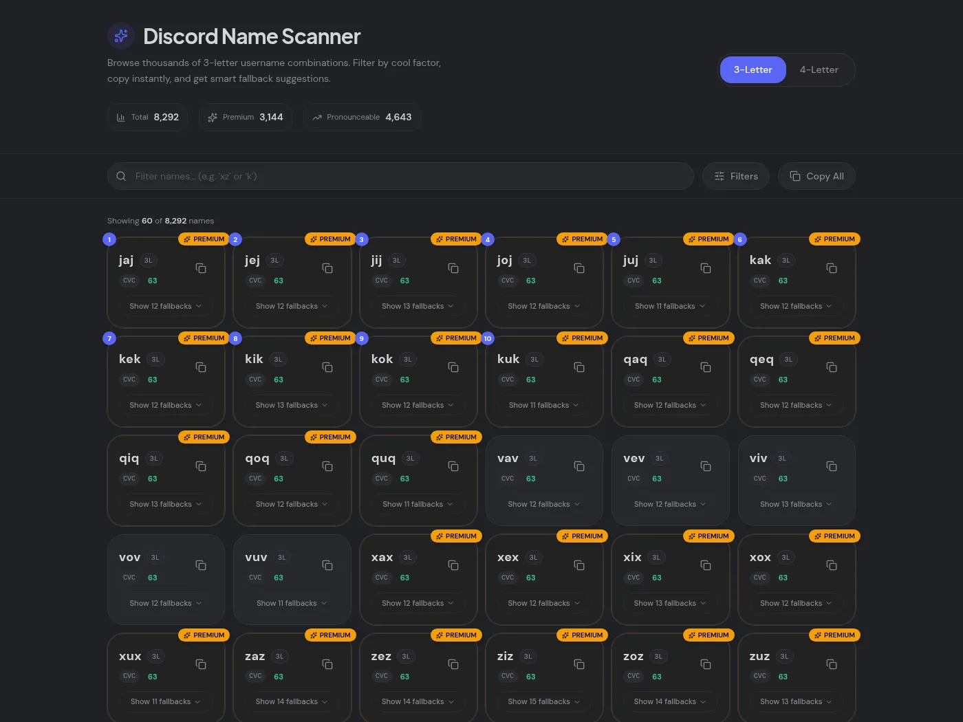 Discord Name Scanner