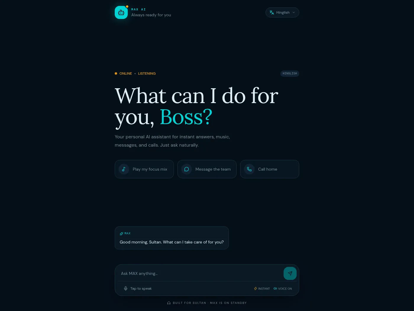 MAX AI Mobile Assistant