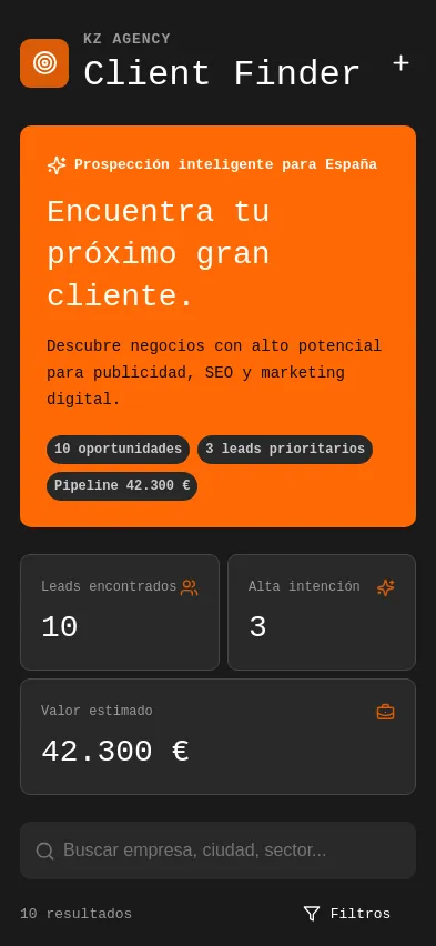 KZ Agency Client Finder