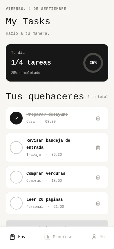 My Tasks Mobile