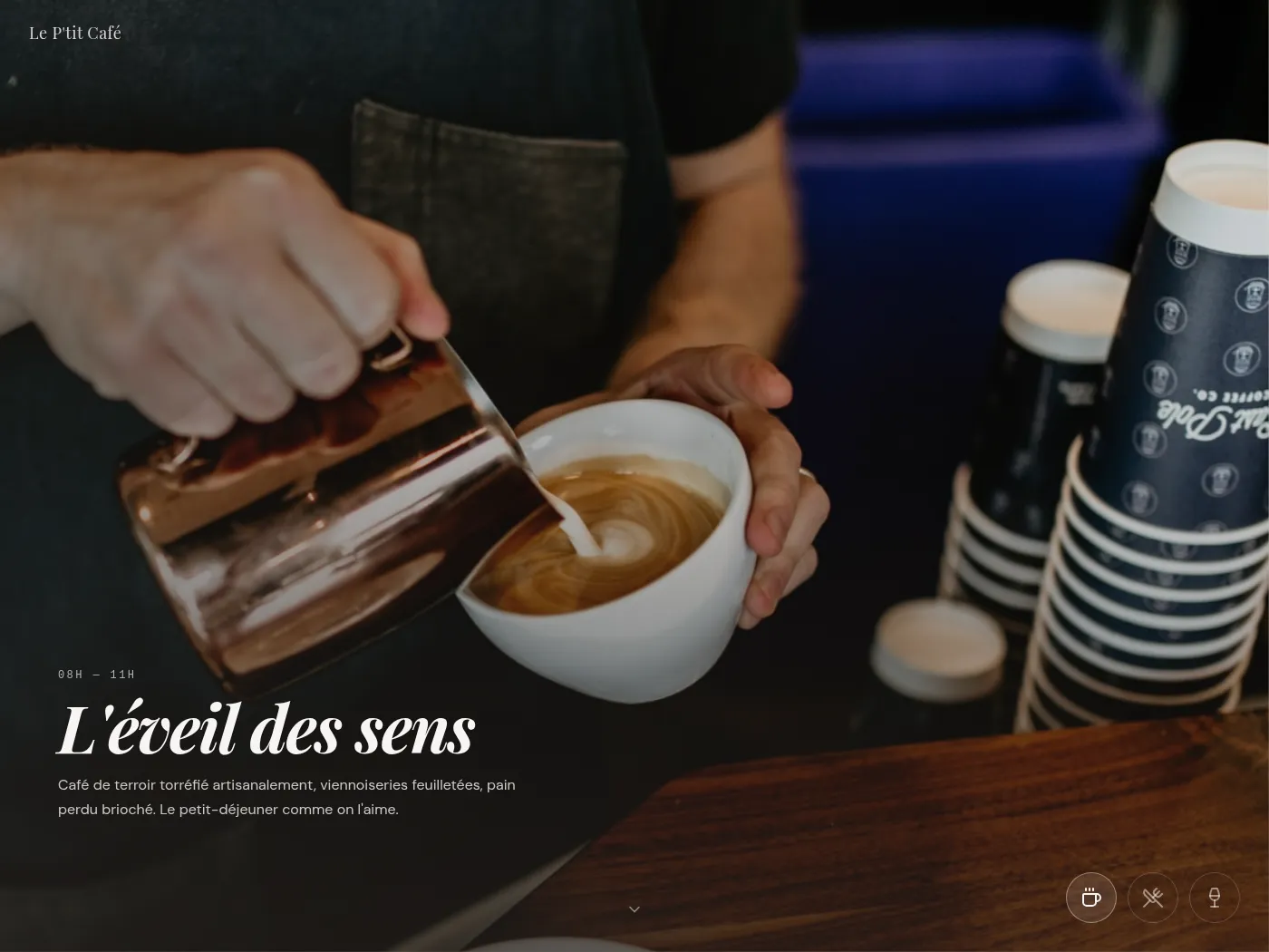 Le P'tit Café Vitrine