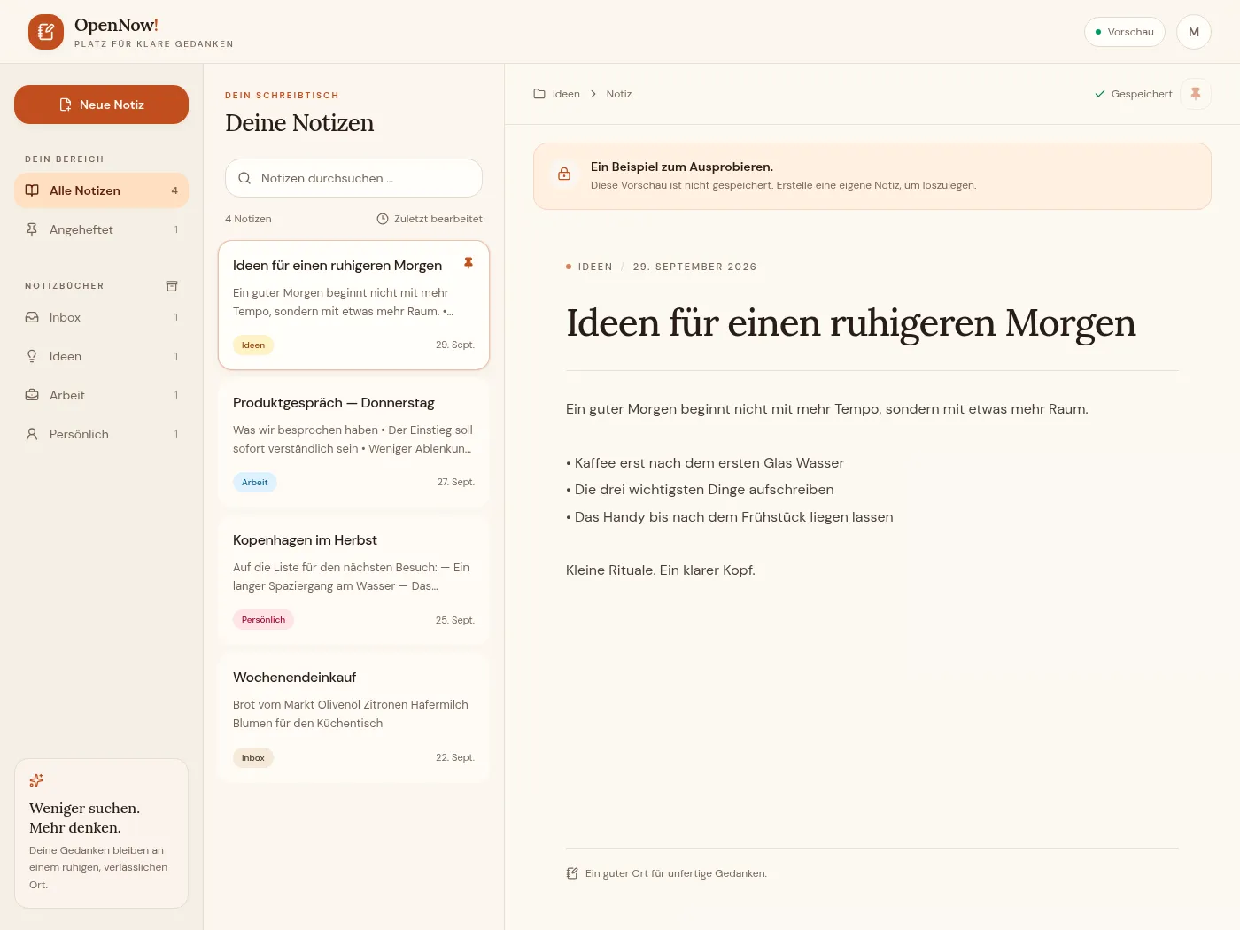 OpenNow! Notes Organizer