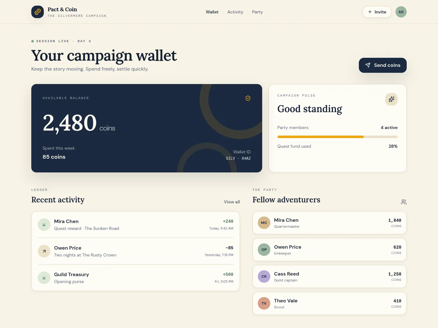 LARP Wallet Demo