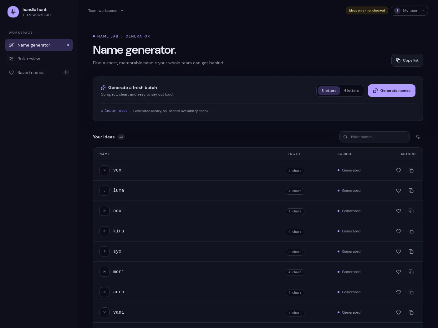 Discord Name Hunter