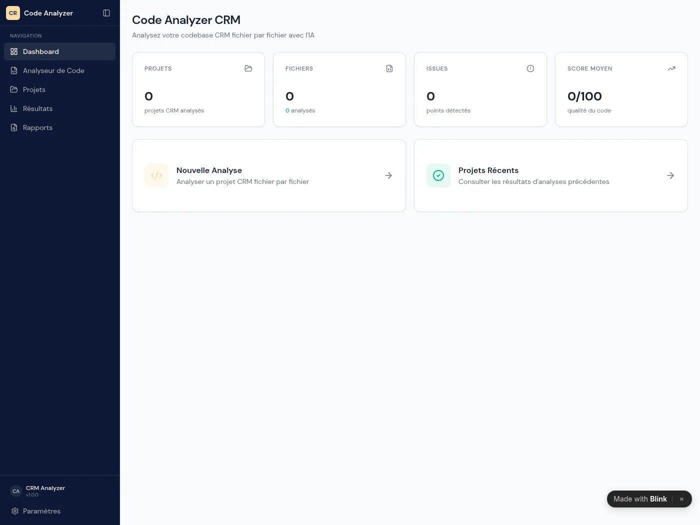 Code Analyzer CRM