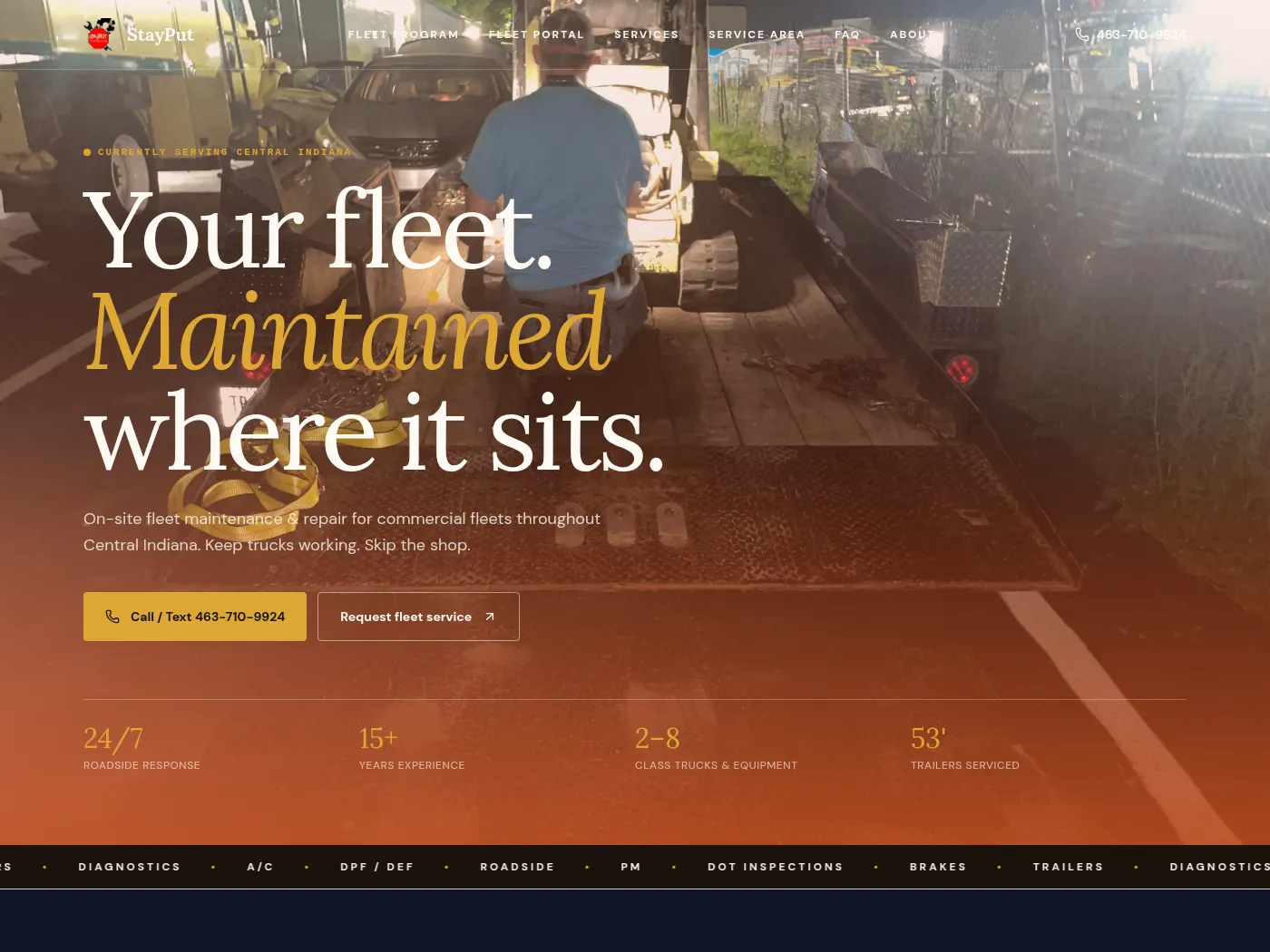 StayPut Fleet Website